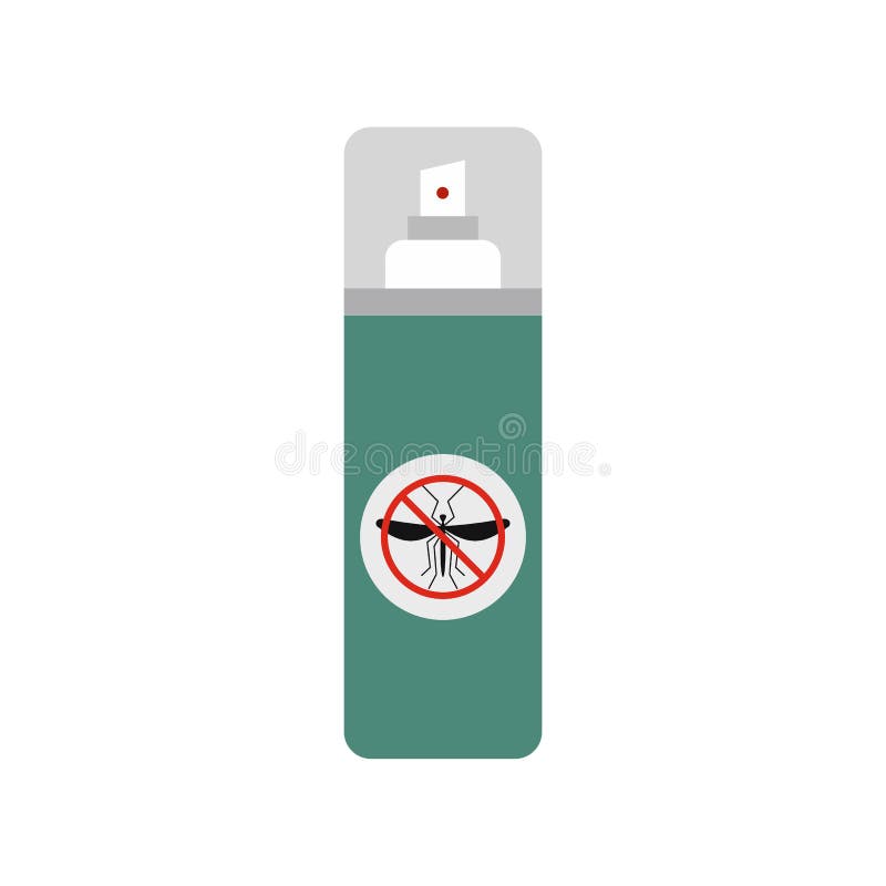 Mosquito spray flat icon stock illustration. Illustration of malaria ...