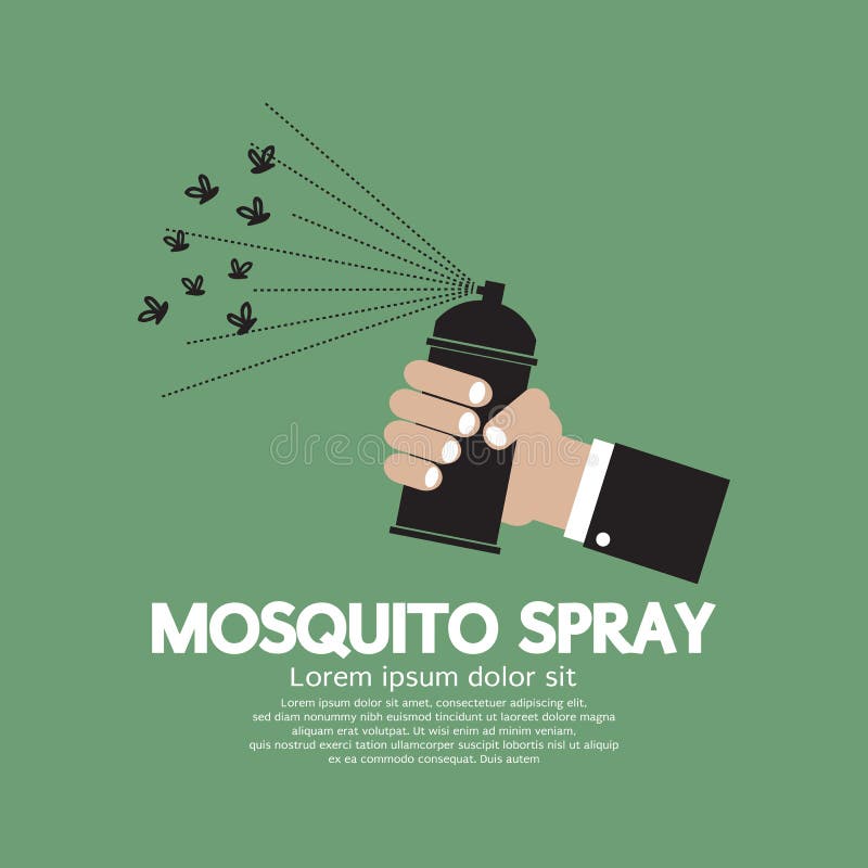 Mosquito Spray in hand stock vector. Illustration of malaria - 49725099