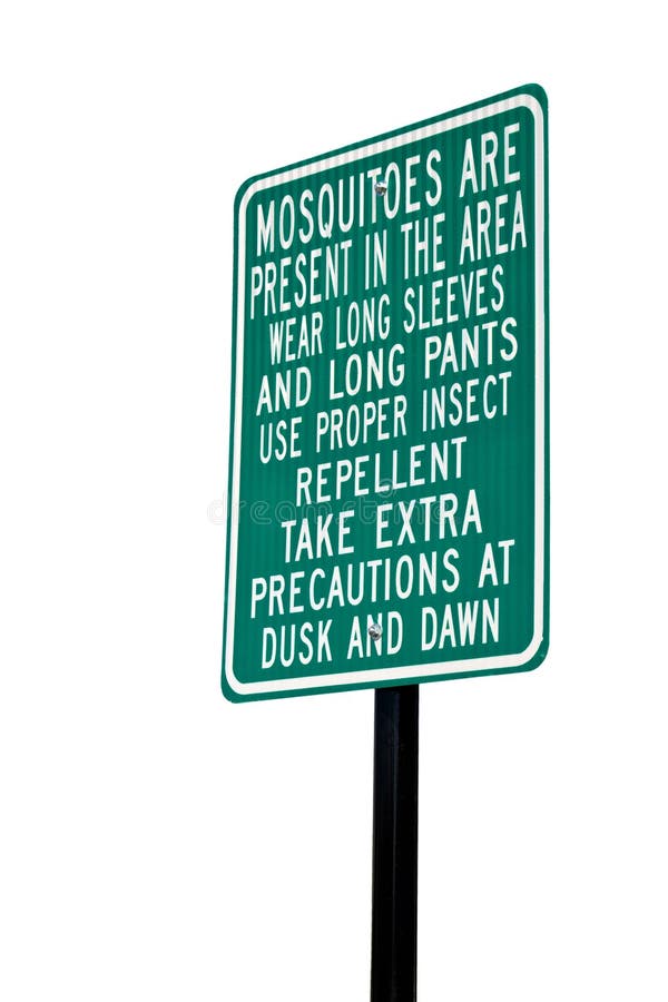 Mosquito warning sign stock image. Image of white, west - 26436233