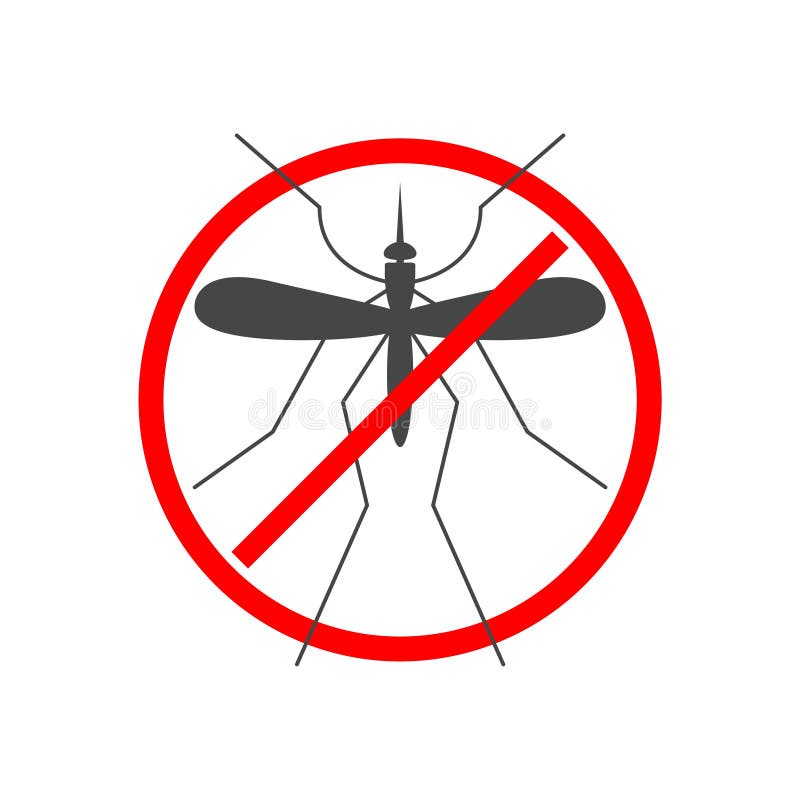 The mosquitoes stop sign stock vector. Illustration of vector - 161150279