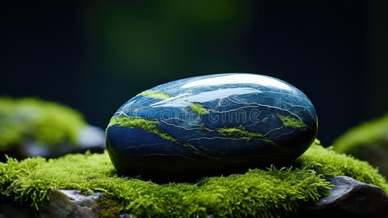 Moss blue stone stock illustration. Illustration of texture - 336182359