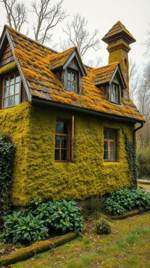 Moss-covered Cottage in a Forest Setting is a Blend of Nature and ...