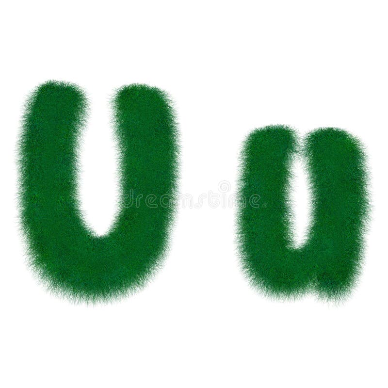 Moss fibroid letter U stock illustration. Illustration of moss - 281272022