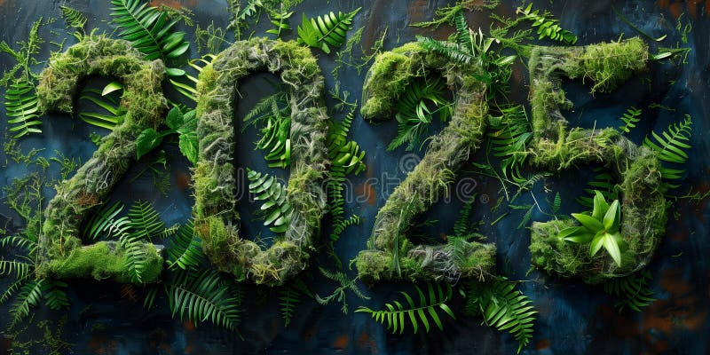 Moss Forms the Word Plant on a Metal Surface Stock Image - Image of ...