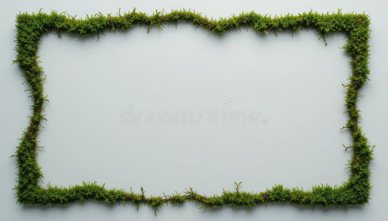 Moss Frame on White Background Perfect for Nature Related Designs Stock ...
