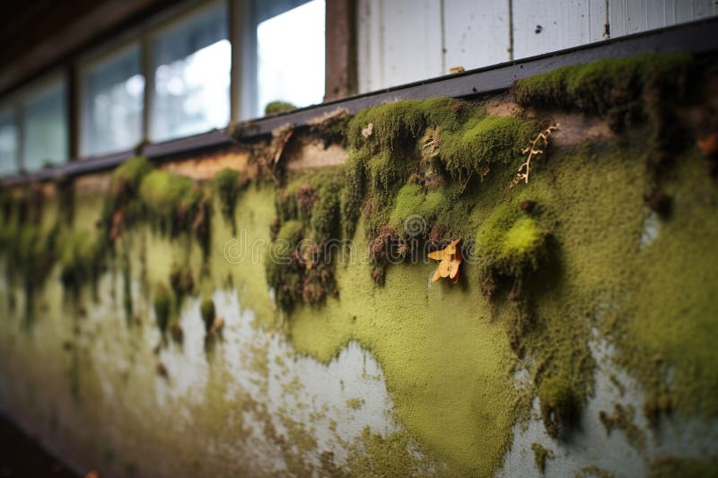 Moss Growing on the Walls of a Wet Basement Stock Illustration ...