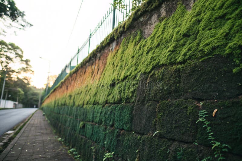 Moss-textured Wall with Gradient Color Stock Illustration ...