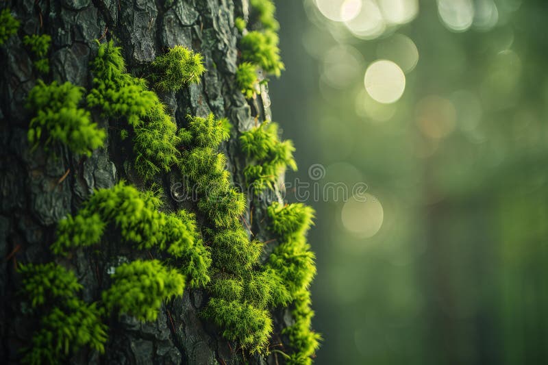 Moss on the Tree Trunk, Macro Photography, Closeup, High Resolution ...