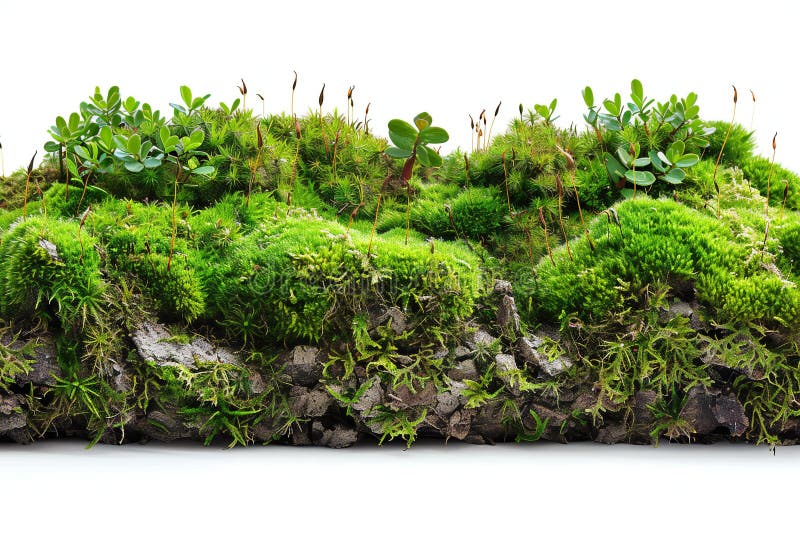 Moss on White Background, Isolated on the Edges, Hyper Realistic ...