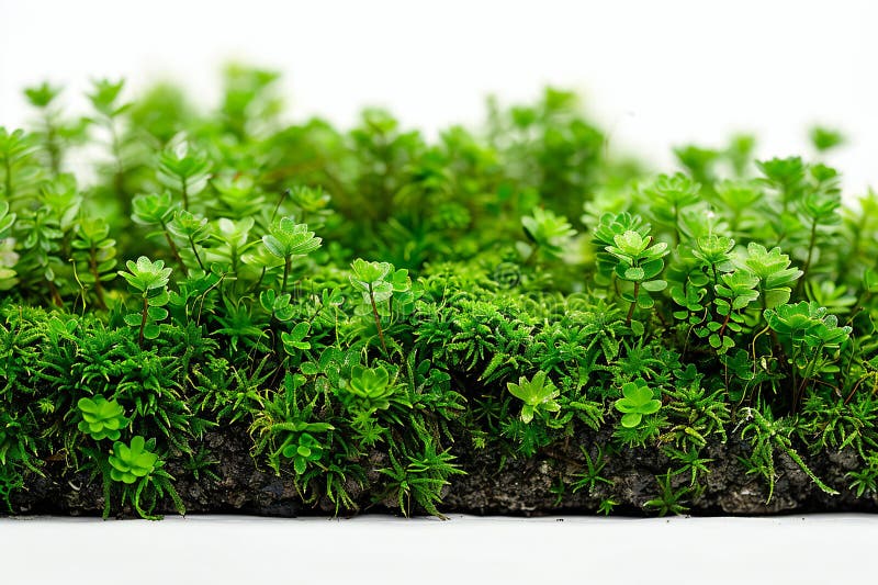 Moss on White Background, Isolated on the Edges, Hyper Realistic ...