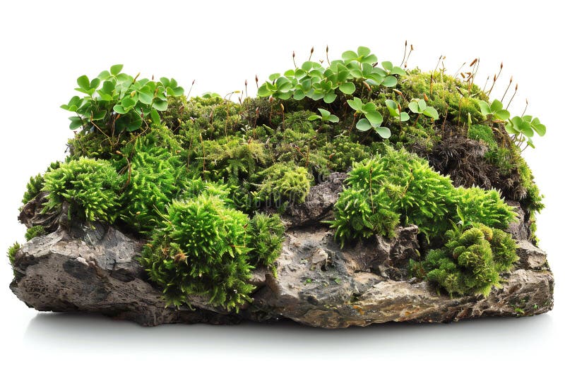 Moss on White Background, Isolated on the Edges, Hyper Realistic ...