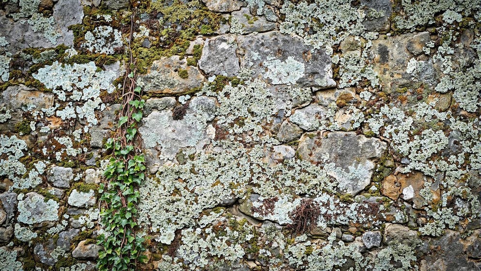 Mossy Ancient Wall with Hints of Ivy Stock Illustration - Illustration ...
