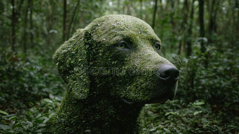 Mossy forest creature stock illustration. Illustration of natural ...