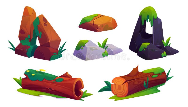 Fallen Logs Collection Stock Illustrations – 12 Fallen Logs Collection ...