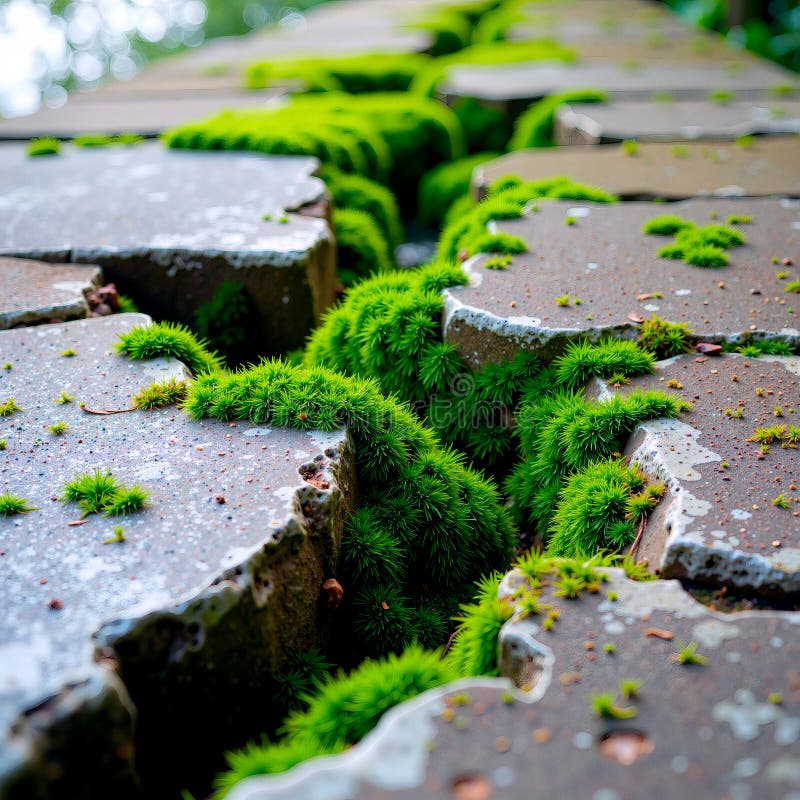 Mossy Stone Pathway stock image. Image of stone, closeup - 375219231