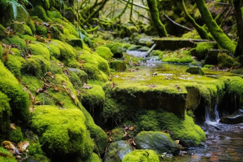 Mossy Stones Surrounding a Hot Spring Stock Image - Image of spring ...