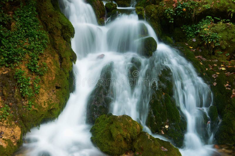 Mossy waterfall stock image. Image of calm, fresh, beautiful - 21363213