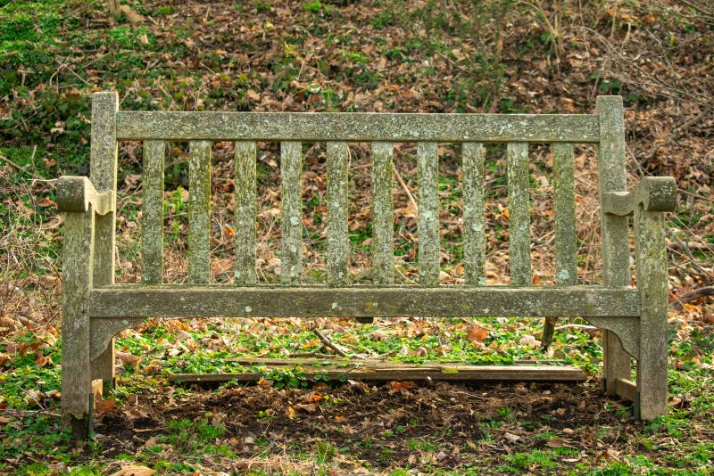 An Old Park Bench with a Hill Behind it Stock Photo - Image of hill ...