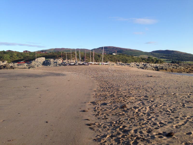 Mossyard beach stock photo. Image of boats, sailing, hills - 51545030