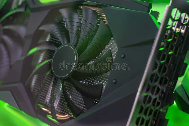 Most Advanced Graphics Card with Cooling Fans. Stock Photo - Image of ...