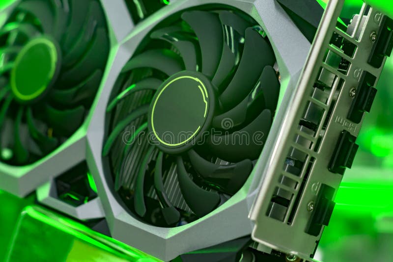 Most Advanced Graphics Card with Cooling Fans. Stock Photo - Image of ...
