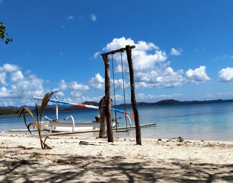 In the Most Beautiful Afternoon on the Beach Drinking Young Coconu ...
