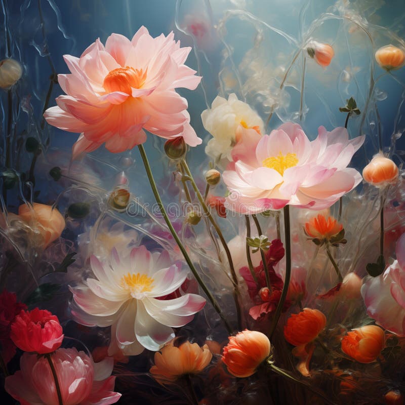 Most Beautiful AI Generated Flowers 13 Stock Illustration ...