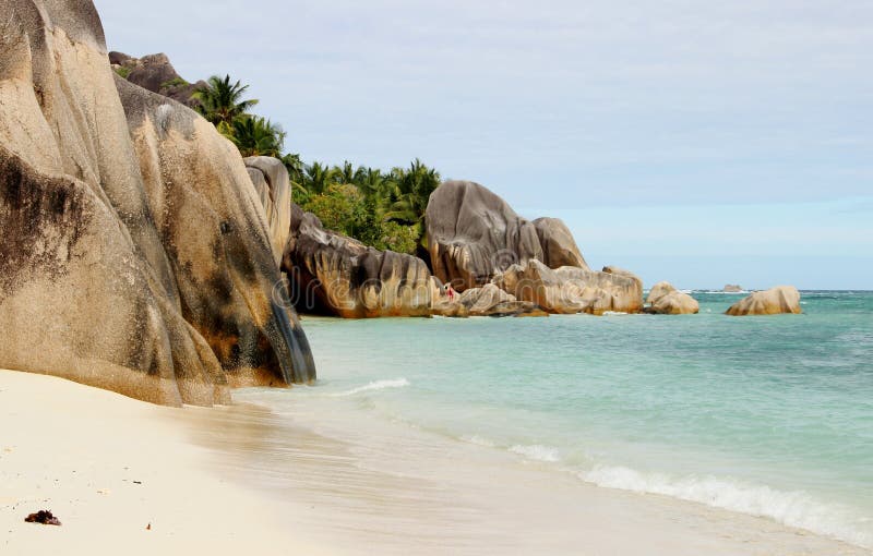 The Most Beautiful Beach Anse Source D`Argent of the Island of La Dig ...