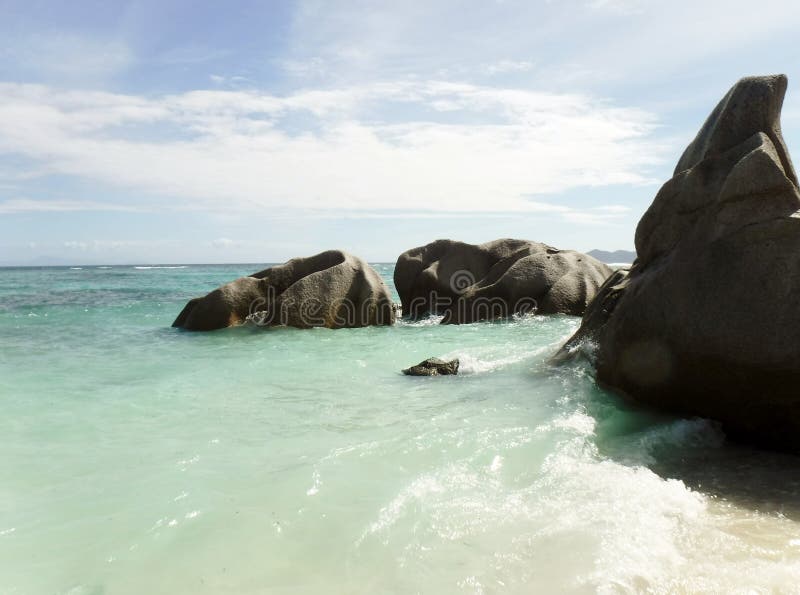 The Most Beautiful Beach Anse Source D`Argent of the Island of La Dig ...