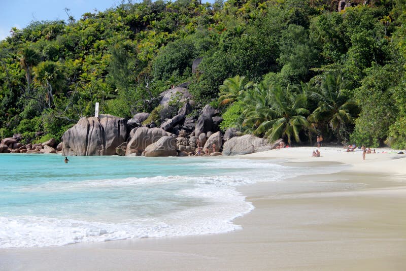 The Most Beautiful Beach Anse Source D`Argent of the Island of La Dig ...