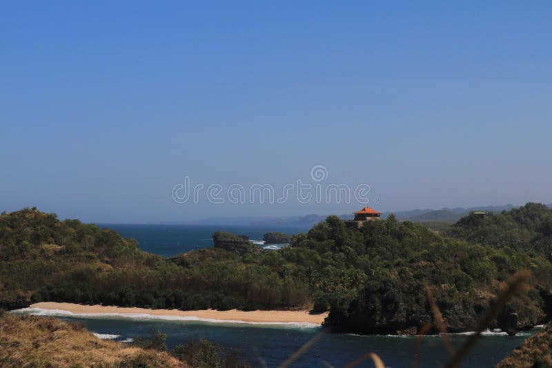 The Most Beautiful Beach in Pacitan, East Java Stock Photo - Image of ...