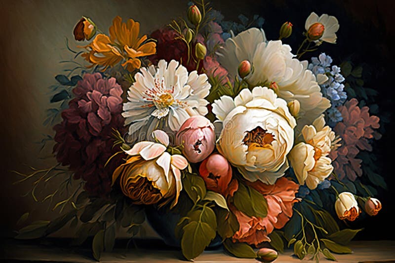 The Most Beautiful Flower Bucket Ever Stock Illustration - Illustration ...