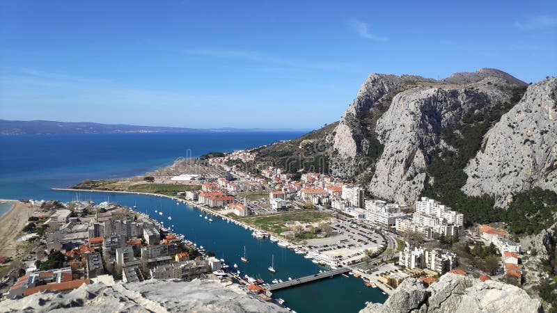 Most Beautiful Sea Sight from Cliff Above the City Stock Photo - Image ...
