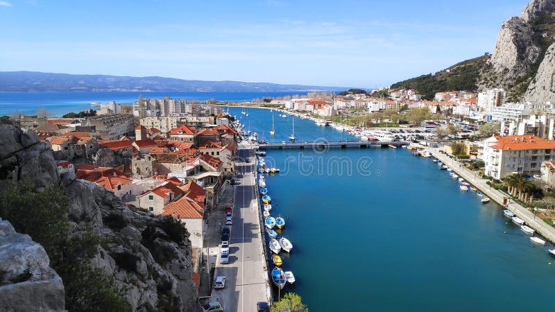 Most Beautiful Sea Sight from Cliff Above the City Stock Photo - Image ...