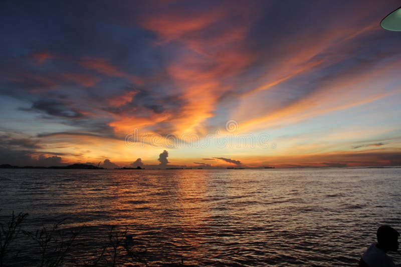 The Most Beautiful Sunset in the Evening Stock Image - Image of sunset ...