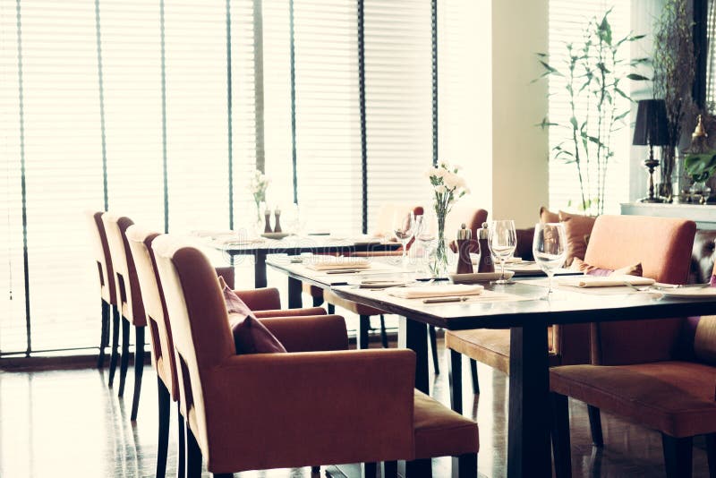 The Most Beautiful Table in a French Restaurant. Stock Photo - Image of ...