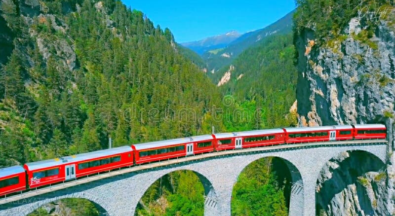 Most Beautiful Train and Bridge View Stock Image - Image of view, train ...