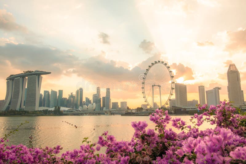 The Most Beautiful Viewpoint in Singapore City Stock Image - Image of ...