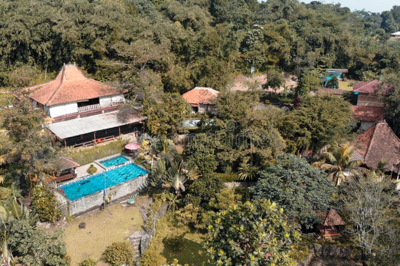 The Most Comfortable House Around the Green Forest Stock Image - Image ...