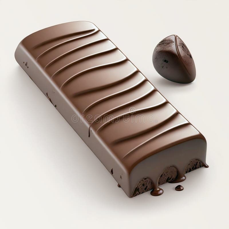 The Most Attractive a Big Chocolate Bar. Stock Illustration ...