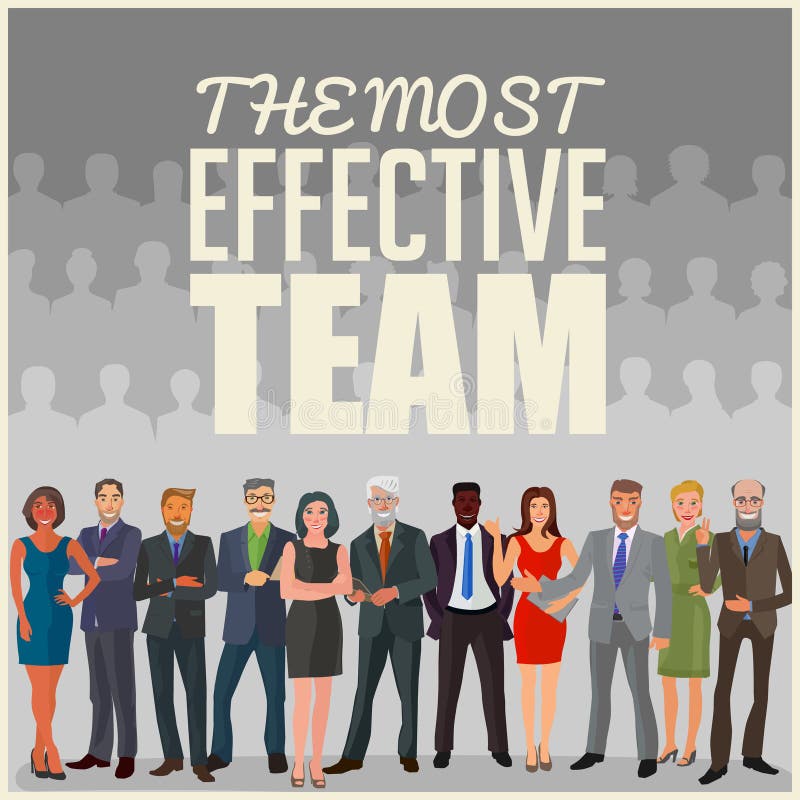 The most effective team stock vector. Illustration of stylish - 87400655