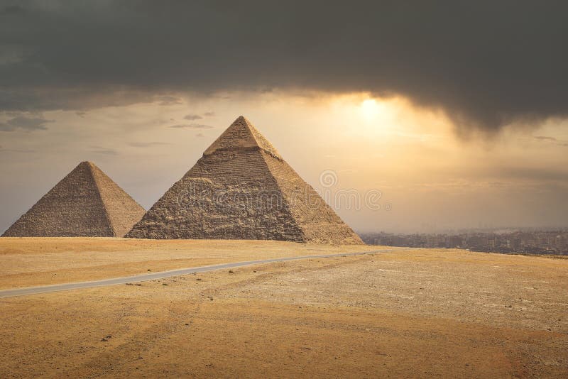 The Famous Pyramids of Egypt. Stock Photo - Image of egypt ...