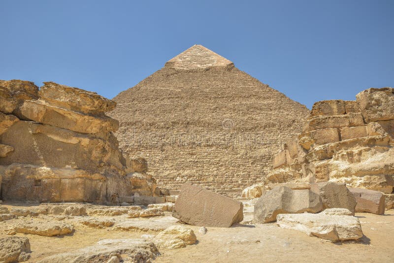 The Famous Pyramids of Egypt. Stock Photo - Image of construction ...