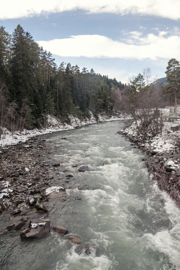 Most Full-flowing Mountain River Stock Image - Image of beautiful, wild ...