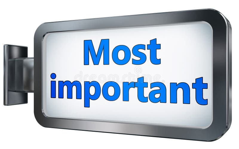 Most Important on Billboard Stock Illustration - Illustration of ...