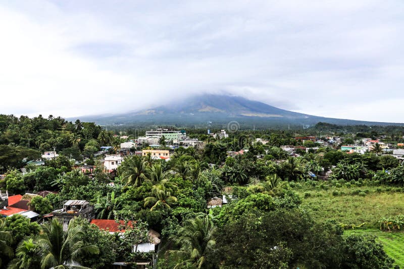 Philippines Legaspi Mayon Volcano Stock Photo - Image of world, town ...