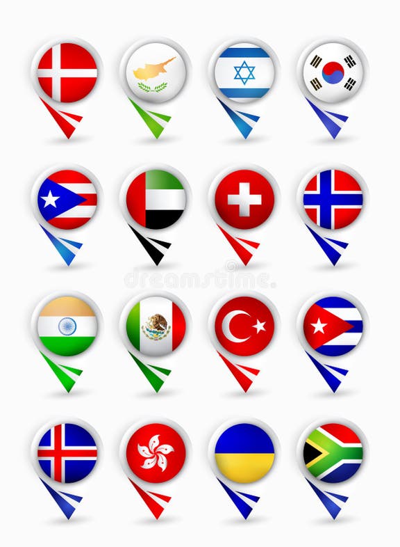 Most Popular Flags Map Pointers.Part 2 Stock Vector - Illustration of ... Most Popular Flags Map Pointers.Part 2 Stock Vector - Illustration of ...