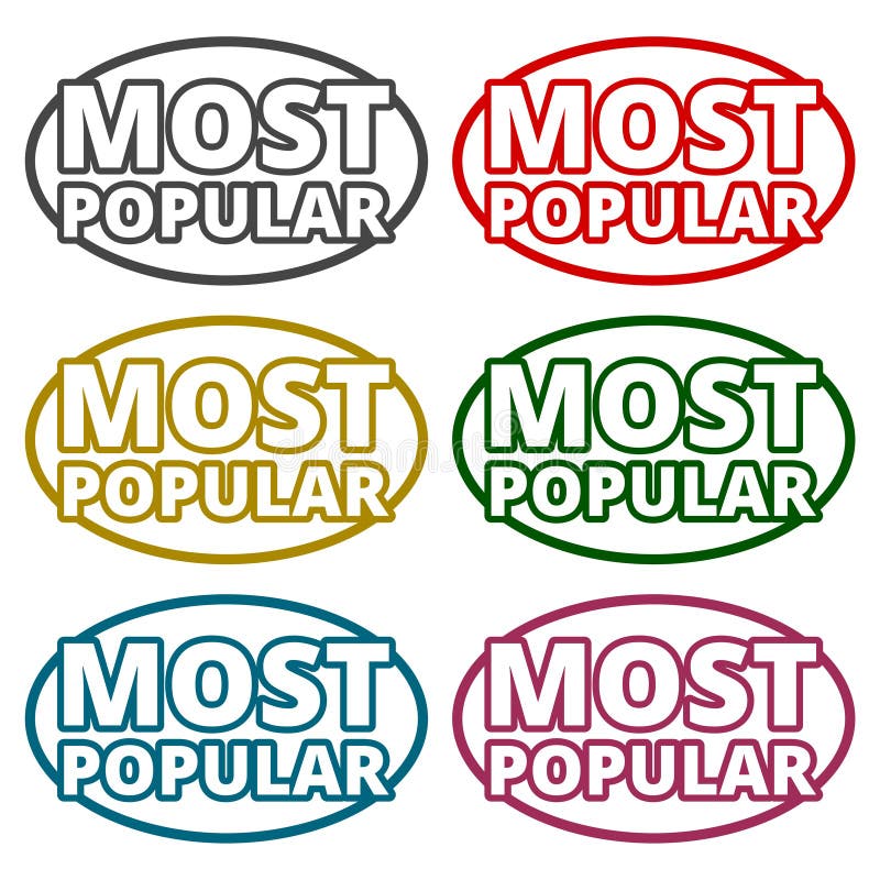 Most Popular icons set stock vector. Illustration of employ - 100620990