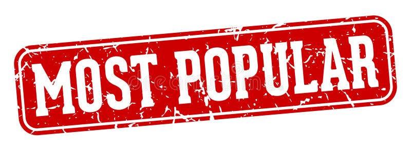 Most Popular Rectangular Sign. Most Popular Stamp Stock Illustration ...