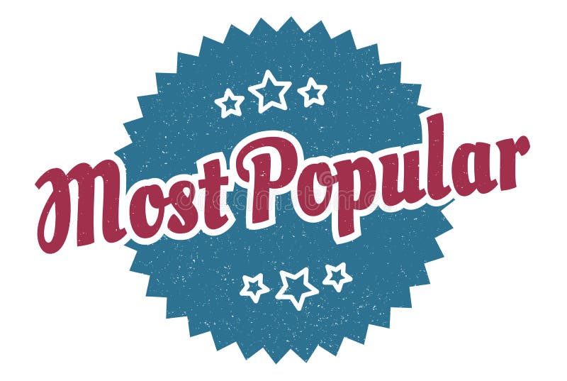 Most Popular Sign. Most Popular Vintage Retro Label Stock Vector ...